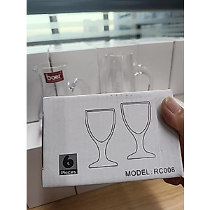 RYUHYF Mini goblets,Shot Glasses,set of 6, small glasses, white wine glasses, tequila glasses, crystal glasses (Mini goblets (0.5 oz))