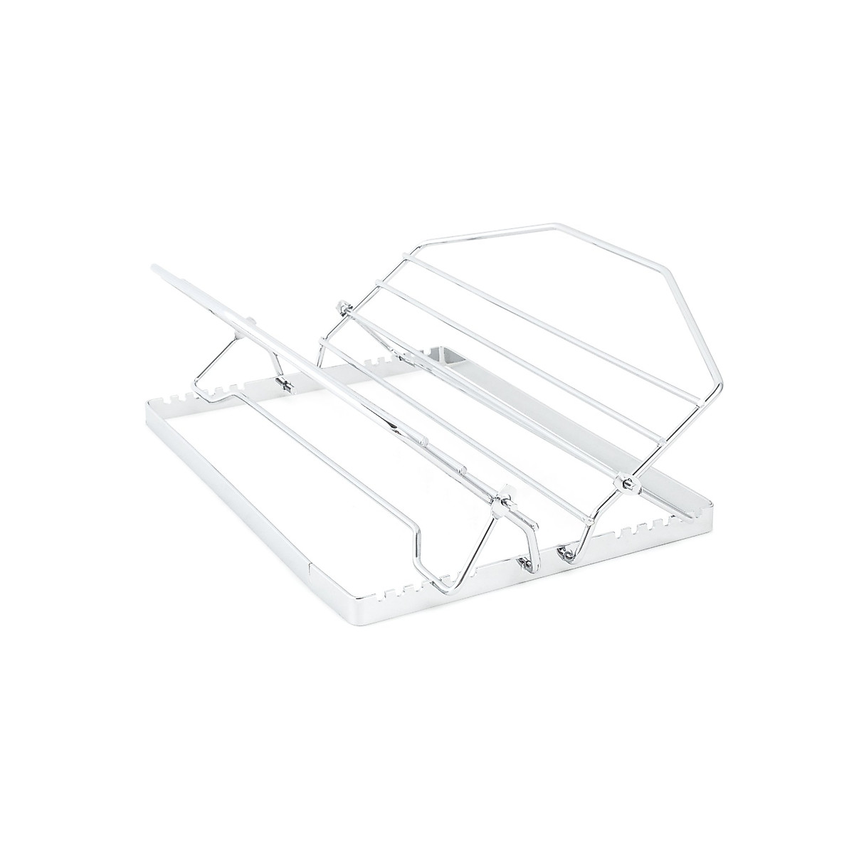 Fox Run Non-Stick Roasting and Cooling Rack, Adjustable, 11" x 10" x 5", Metallic