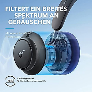 soundcore by Anker Space Q45 Adaptive Noise Cancelling Headphones, Reduce Noise by Up to 98%, Ultra Long 50H Playtime, App Customization, Hi-Res Sound with Details, Bluetooth 5.3, Traveling (Renewed)