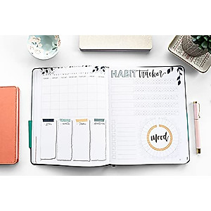 Weekly Planner - Cute Dot Bullet Paper Planner Notebooks and Journal for Women by June and Lucy: Undated 12 Month Dot Grid Appointment Planner, Calendar & Personal Organizer for Women