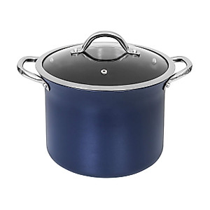 CONCORD Sapphire Nonstick 7 Quart Stock Pot Cookware Set (Induction Compatible) Blue