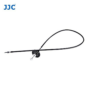 JJC TCR-70BK Black 70cm Threaded Cable Release, Mechanical Shutter Release Cable, Mechanical Cable Release with Bulb-Lock Design for Long exposures
