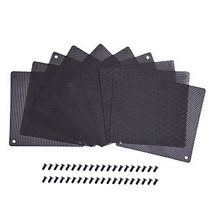 EBOOT 120 mm PC Fan Filters Dust Filter Computer Fan Filter Cooler PVC Black Dustproof Case Cover Computer Mesh 10 Packs with 40 Pieces of Screws