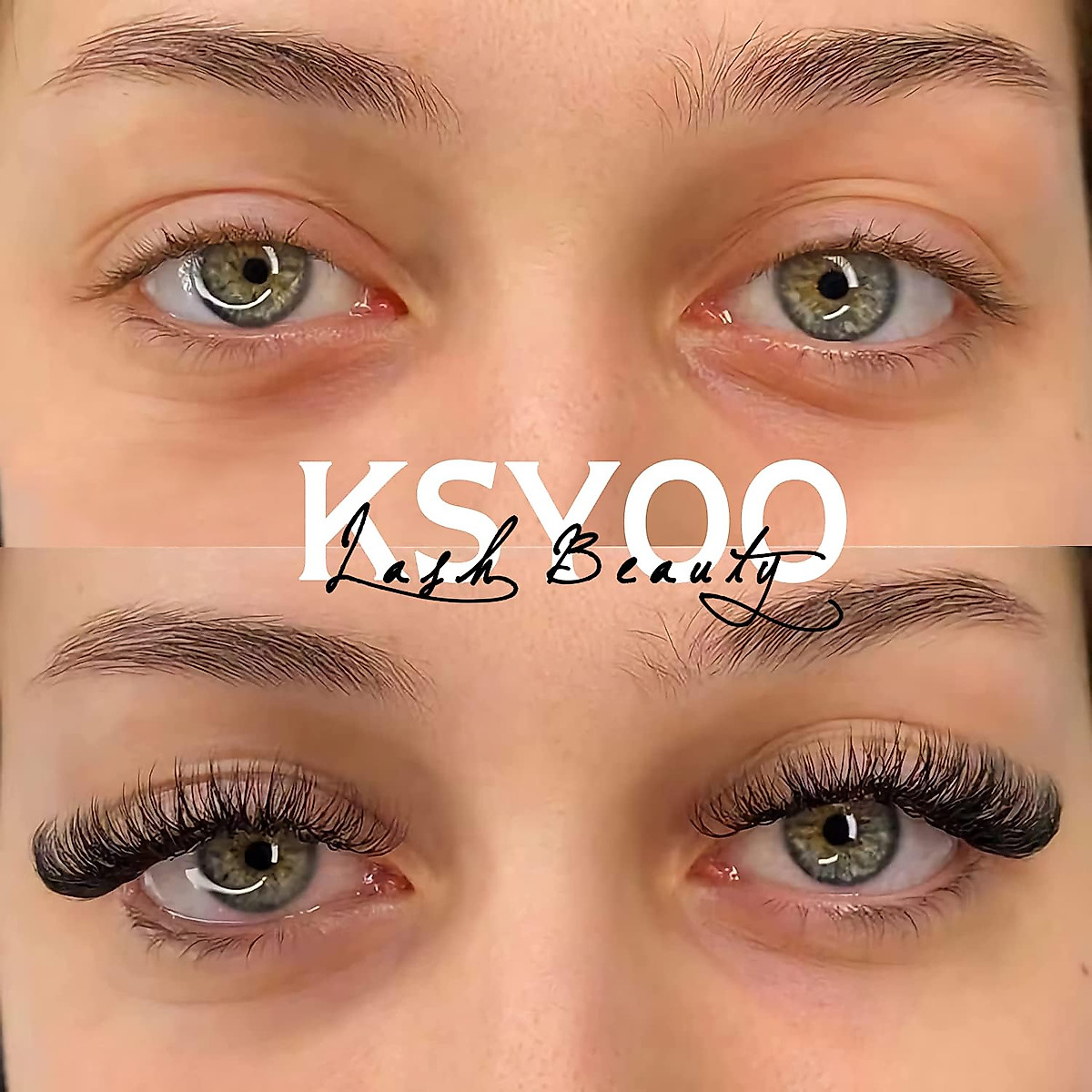 KSYOO False Eyelashes Cat Eye Lashes Wispy Lashes Clear Band V1 Russian Strip Lashes That Look Like Extensions D Curl Cat Eye Lashes Natural Look Faux Mink 3D Fluffy Russian Strip Eyelashes