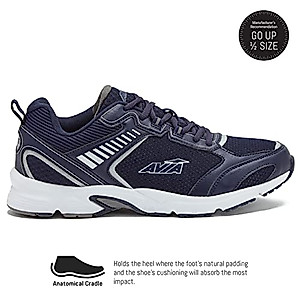 Avia Forte 2.0 Men’s Running Shoes, Lightweight Trail or Running Athletic Sneakers for Men - Navy Blue/Dark Grey/Silver Grey, 10 Extra Wide