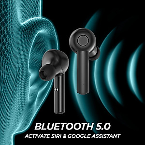 Coby True Wireless Earbuds | Bluetooth Ear Buds with Auto-Pairing | 22-HR Play w/Rechargeable Carry Case | Built-in Microphone |Touch Controls | Siri, Google Assistant Compatible Bluetooth Headphones