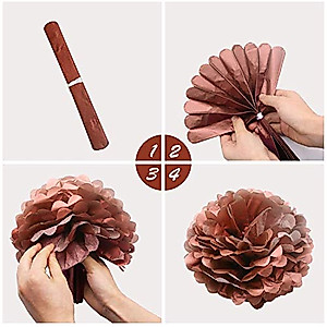 Navy Rose Gold Birthday Decorations - Paper Pom Poms Flower Happy Birthday Banner Circle Dots Garland Pennant Latex Balloons Birthday Decorations for Women Men Girls Navy Blue Rose Gold Party Supplies