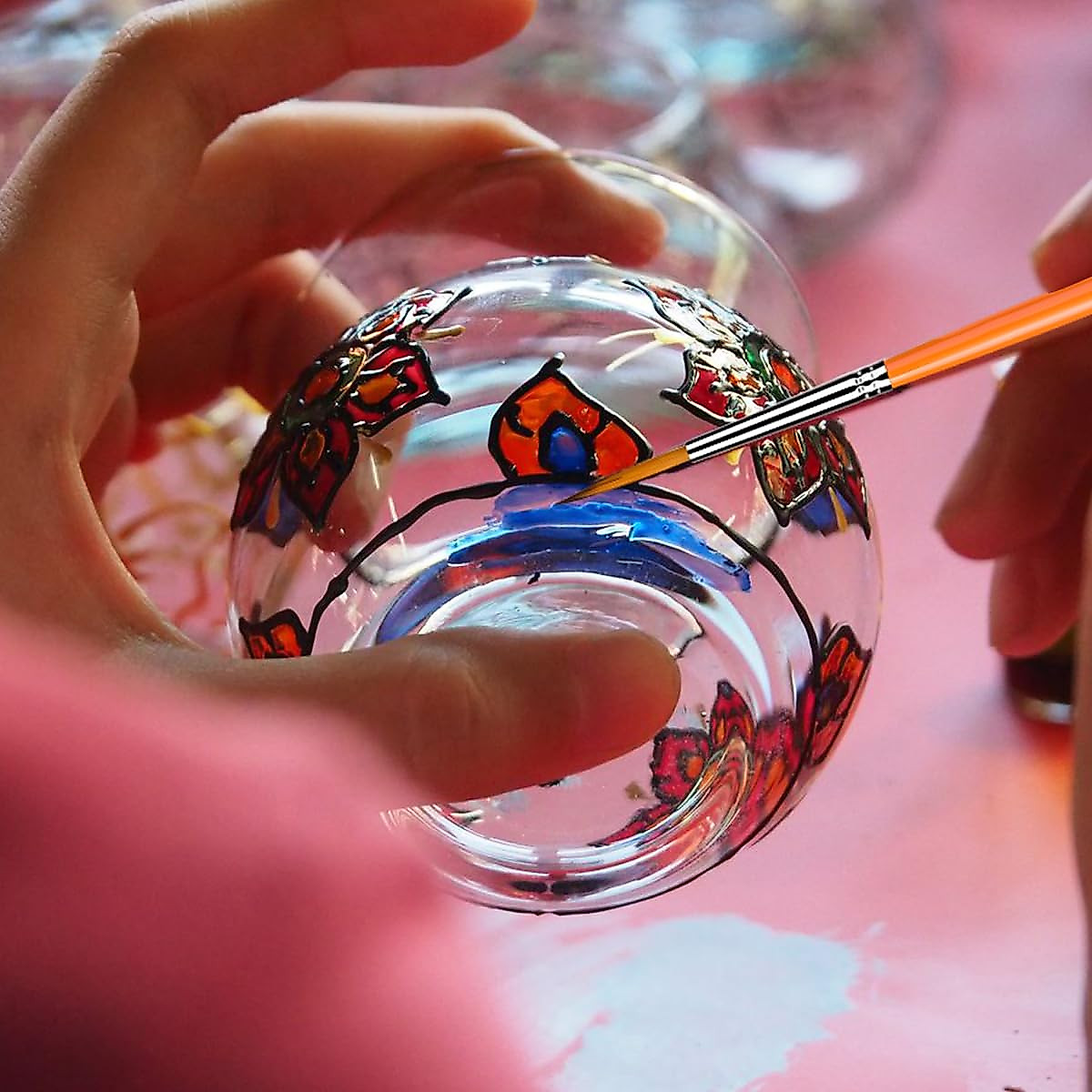 Model Paint Brushes Set - 11 Pieces Fine Detail Painting Brushes for Acrylic, Oil, Watercolor - Airplane Kits, Ceramic, Enamel, Miniatures