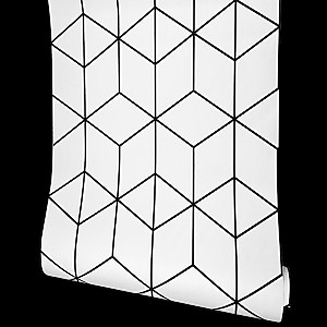 Yifasy Shelf Liner Black Hexagon Self-Adhesive Drawer Paper Furniture Protector Redo Wine Cabinet 118x17.7 Inch