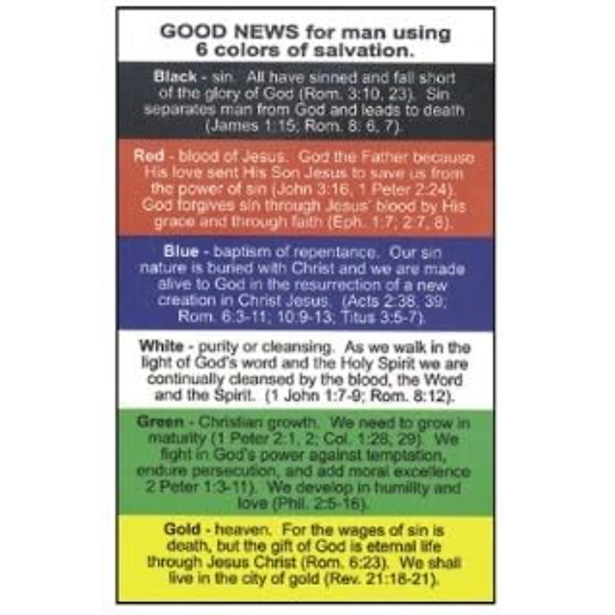 Westmon Works Plan of Salvation Holy Christian Prayer Cards Bulk Pack, Set of 25