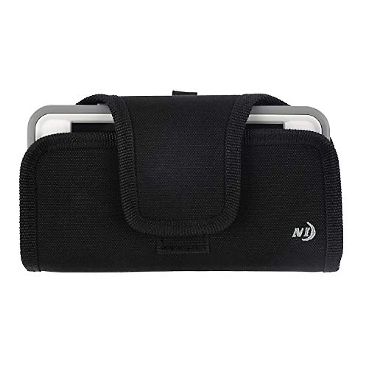 Nite Ize Fits All Phone Holster - Vertical or Horizontal Protective, Clippable Cell Phone Holder for Your Belt Or Waistband - Horizontal - Extra Large - Black