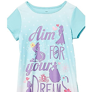 Disney Girls' Princess 3-Pack Nightgown, GIRLS RULE 2, 4