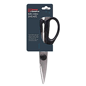 Home Basics Shears Stainless Steel Vista Collection Kitchen Tools, Black