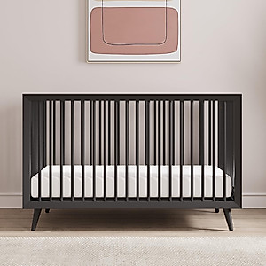 Child Craft Cranbrook 4-in-1 Convertible Crib, Baby Crib Converts to Day Bed, Toddler Bed and Full Size Bed, 3 Adjustable Mattress Positions, Non-Toxic, Baby Safe Finish (Ebony)