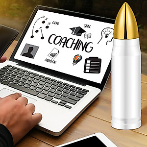 Suttmin 4 Pcs Birthday Gifts for Him DIY Sublimation Bullet Double Wall Tumbler Cups Travel Mug Insulated Coffee Water Bottle Fathers Day from Wife Daughter Son Anniversary Presents for Men Dad