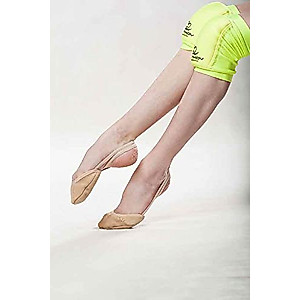 Brilliant Half Toe Shoes for Rhythmic Gymnastics, Ballet, & Dance - Hand Made in Belarus (Medium) Beige