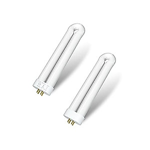 Bug Zapper Light Bulb Replacement for 15W Bug Zapper with 4-Pin Base, Ful 15W-BL U Shaped Twin Tube Bulb for T6 Insect Attracting Lamp, 2 Pack