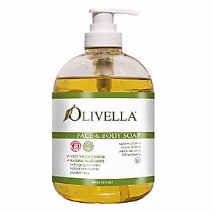 Olivella Face and Body Soap Made from Italian Virgin Olive Oil, Net 16.9 Fl. Oz.