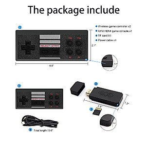CICYSTORE Retro Game Console with 1500 Retro Video Games, HDMI HD Output NES Retro Game Console, Old Arcade Plug and Play Video Games Console is an Gift Choice for Children and Adults