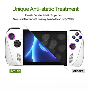 ivoler 3-Pack Tempered Glass Screen Protector for ASUS ROG Ally/ASUS ROG Ally X 7'' 2024/ MSI Claw A1M 2024 Gaming Handheld 7 inch 2023, Transparent HD Clear Screen Protector Bubble Free