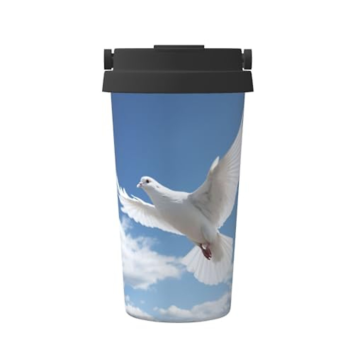 WANGXUEE Flying Dove Print 500ml Stainless Steel Travel Tumbler Double Wall Vacuum Insulated Coffee Mug