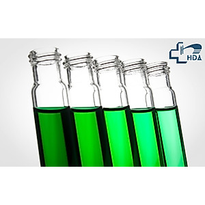 HDA Glass Test Tubes 13x100mm Soda Lime Glass, with Screw Cap, Round Bottom, 100 Pieces