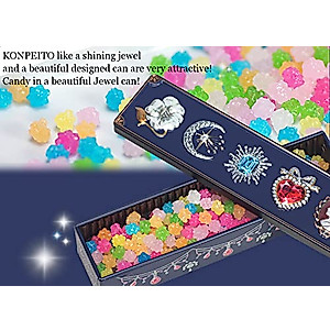 Mayca Moon Konpeito Candy Crystal type Bijou Jewel Can Japanese Tiny Sugar Candy (Blue Bijou & Rainbow)
