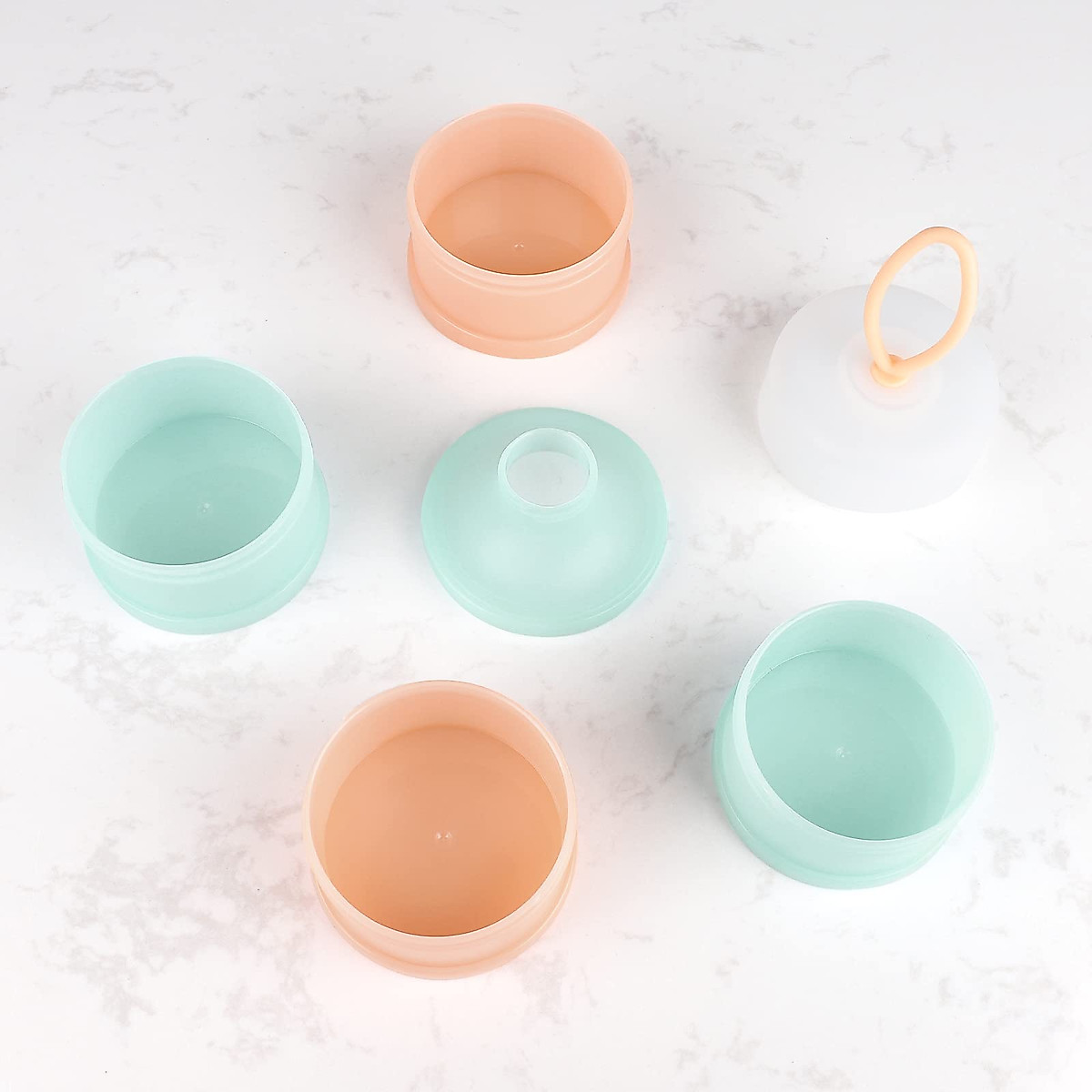 Accmor Baby Formula Dispenser On The Go, Stackable Formula Dispenser for Travel Formula Container to Go, Non-Spill Milk Powder Baby Kids Snack Storage Container, BPA Free