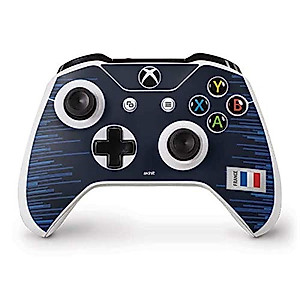 Skinit Decal Gaming Skin Compatible with Xbox One S Controller - Originally Designed France Soccer Flag Design