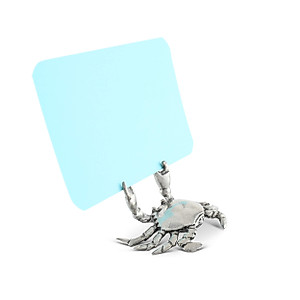 Vagabond House Pewter Metal Crab Place Card Holder/Cheese Markers 1 inch Tall