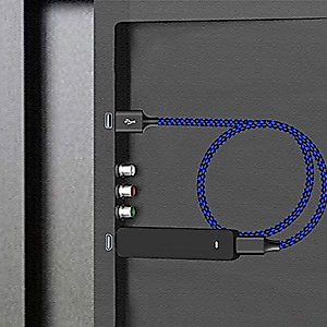 SCOVEE Short Micro USB Cable Compatible with Fire TV Stick,Roku Stick,Streaming Media Player,PS4,Chromecast,Android Phone,Power Pack,Power Wire, USB Fast Charger Charging Cord 1.5ft