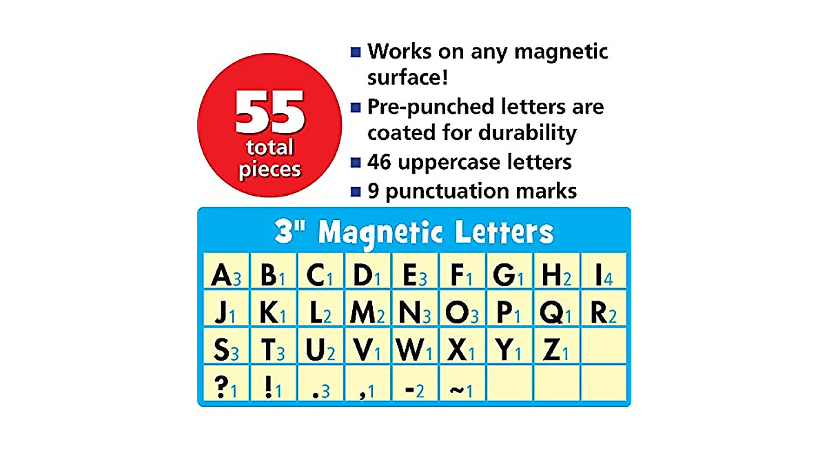 Bold Green Magnetic Letters for Classroom Decor