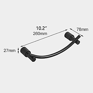 SilteD Towel Holder 10 Inches Hand Towel Holder Bathroom Towel Bar Towel Rack Towel Hanger Stainless Steel Wall Mount Bathroom Accessories Towel Rack/Black