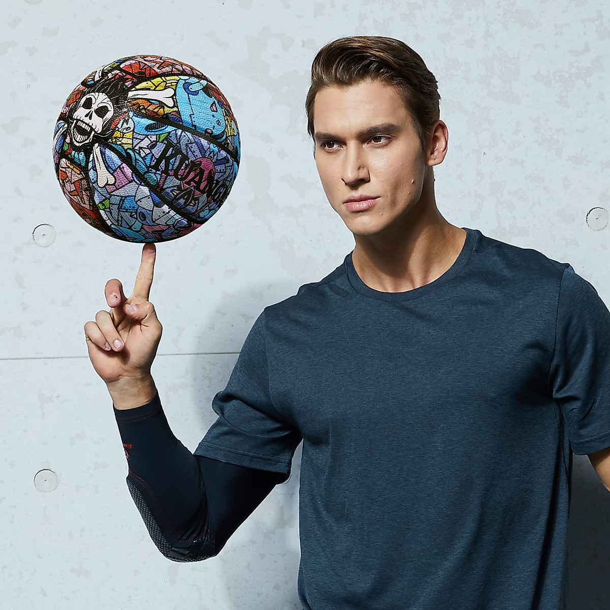 Kuangmi Pirate Street Basketball, Men's Official Size 7 29.5", Made for Outdoor & Indoor Basketball Games