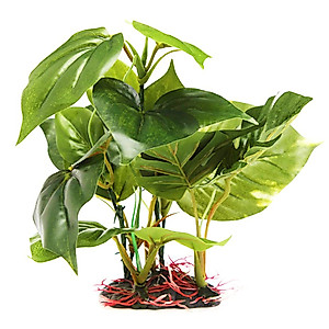 SLOCME Aquarium Artificial Plant Plastic Plant - Fish Tank Lifelike Underwater Green Grass Plastic Plant, 10inch
