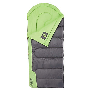 Coleman Raymer 40 Degree Tall Sleeping Bag, Green/Gray - 100% Polyester