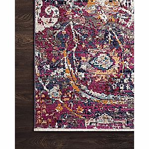 Justina Blakeney x Loloi Silvia Collection SIL-05 Midnight / Fuchsia 9'-3" x 13'-3" Area Rug