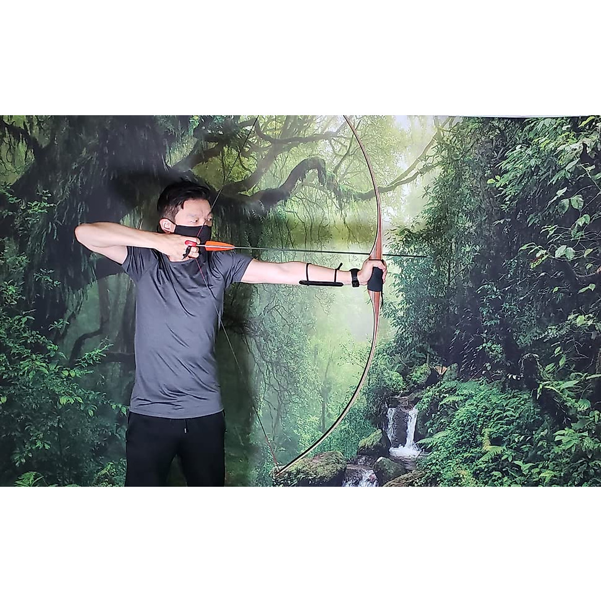 SAS Pioneer 68" Longbow Traditional Wood Long Bow Archery Target Hunting (Left Hand 55 pounds)