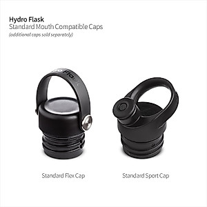 Hydro Flask 21 oz. Water Bottle - Stainless Steel, Reusable, Vacuum Insulated with Standard Mouth Flex Lid , Fog