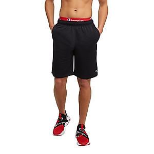 Champion Sport, Moisture Wicking, Athletic Men, Gym Shorts (Reg. or Big, Black C Logo, 3X-Large Tall