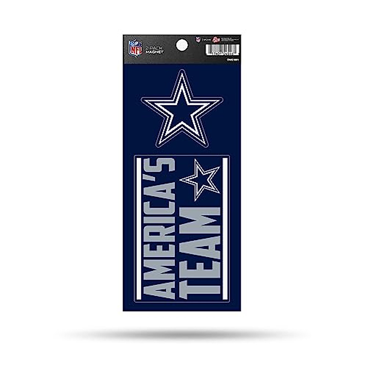 Rico Industries NFL Football Dallas Cowboys 2-Pack Magnets - Home Décor - Refrigerator, Office, Kitchen