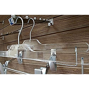 NAHANCO 90014RC50HU Premium Acrylic, Skirt Pant Hanger, 14", Clear (Pack of 12)