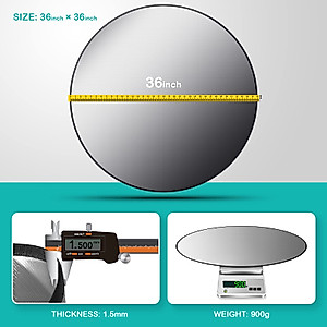 FLASLD 36Inch Round Fire Pit Mat Protect Patio Deck and Lawn, Heat Shield Under Chiminea Mat and Fireplace Rugs, Fireproof Mat Prevent Your Deck from Damaged by High Temperature