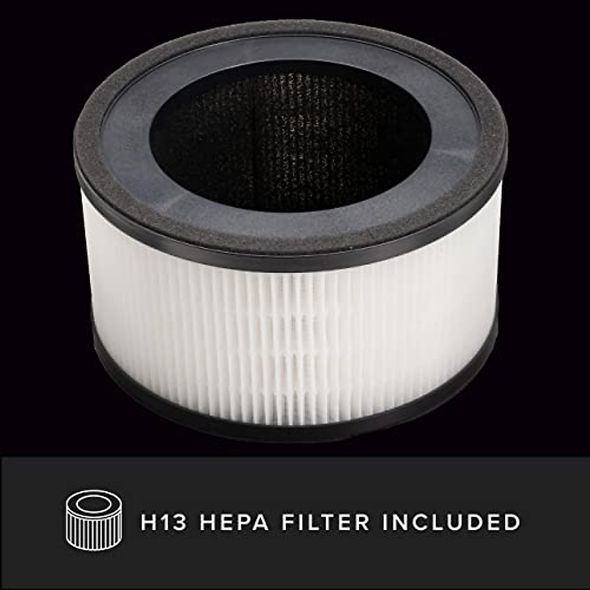 BLUE AURA PURE Air Purifier. H13 True HEPA Filter. Ideal for Home, Bedroom, Living room, Kitchen. Ozone-Free. 26db Quiet & Powerful. Wifi & App Enabled. Cleans 215 sq. ft in 15 min. AUTO. Slate Gray.