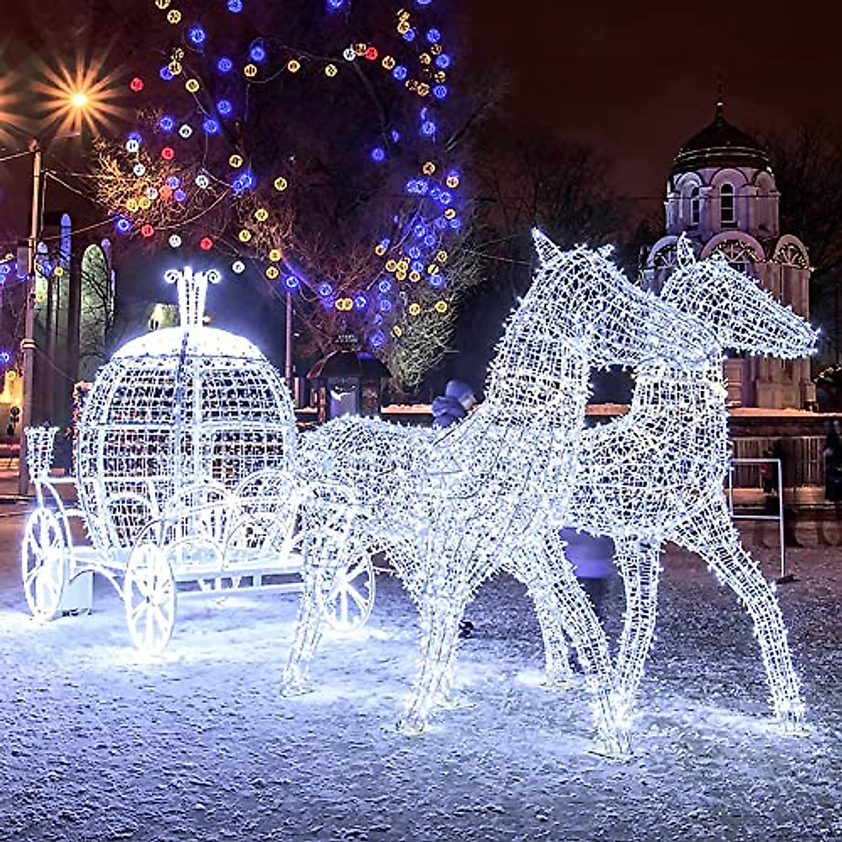 Christmas LED String Light Fairy Twinkle with 8 Flash Changing Modes,200 LED 66ft/20M Waterproof Decorative Lights for Kid's Bedroom, Wedding, Chirstmas Tree, Festival Party, Garden, Patio (White)