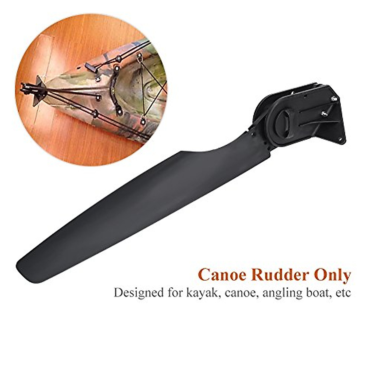 Yosoo Watercraft Canoe Kayak Boat Rudder Black Plastic Watercraft Canoe Kayak Angling Boat Rudder Foot Direction Control Tackle Kits