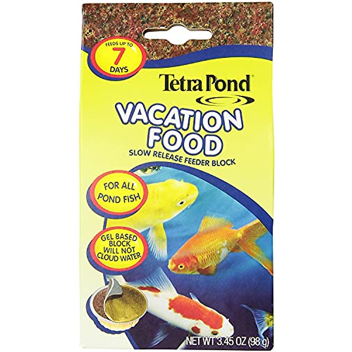 (4 Pack) TetraPond Vacation Food Slow Release Feeder Block, 3.45 Ounce Each