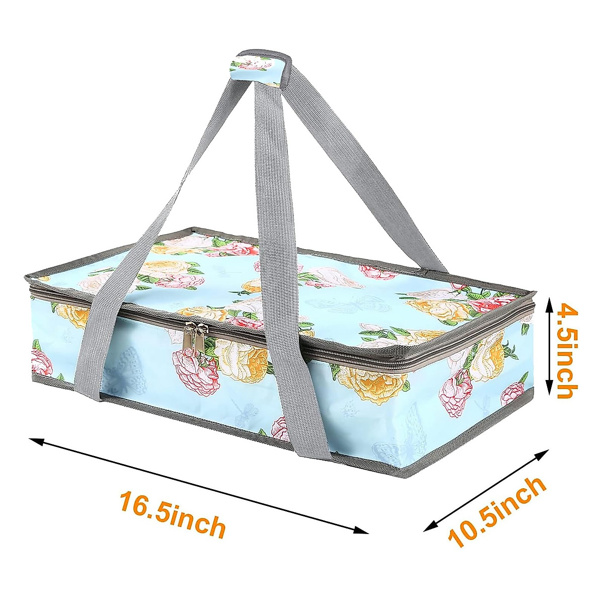 QEES Casserole Carrier For Hot or Cold Food,Casserole Carrier,Pie Carrier,Casserole Dish With Lid and Carrying Case,Insulated Casserole Food Carrier For Travel Party Picnic,Pioneer Woman Dish Carrier