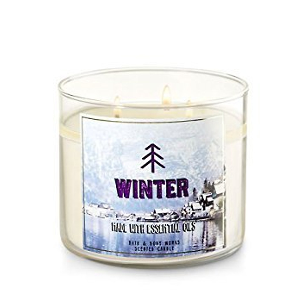 Bath and Body Works Candle Winter Fragrance 3 Wick 14.5 Ounce Essential Oils Winter