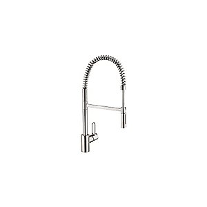hansgrohe Talis Loop Stainless Steel Commercial Kitchen Faucet, Kitchen Faucets with Pull Down Sprayer, Faucet for Kitchen Sink, Stainless Steel Optic 04700805